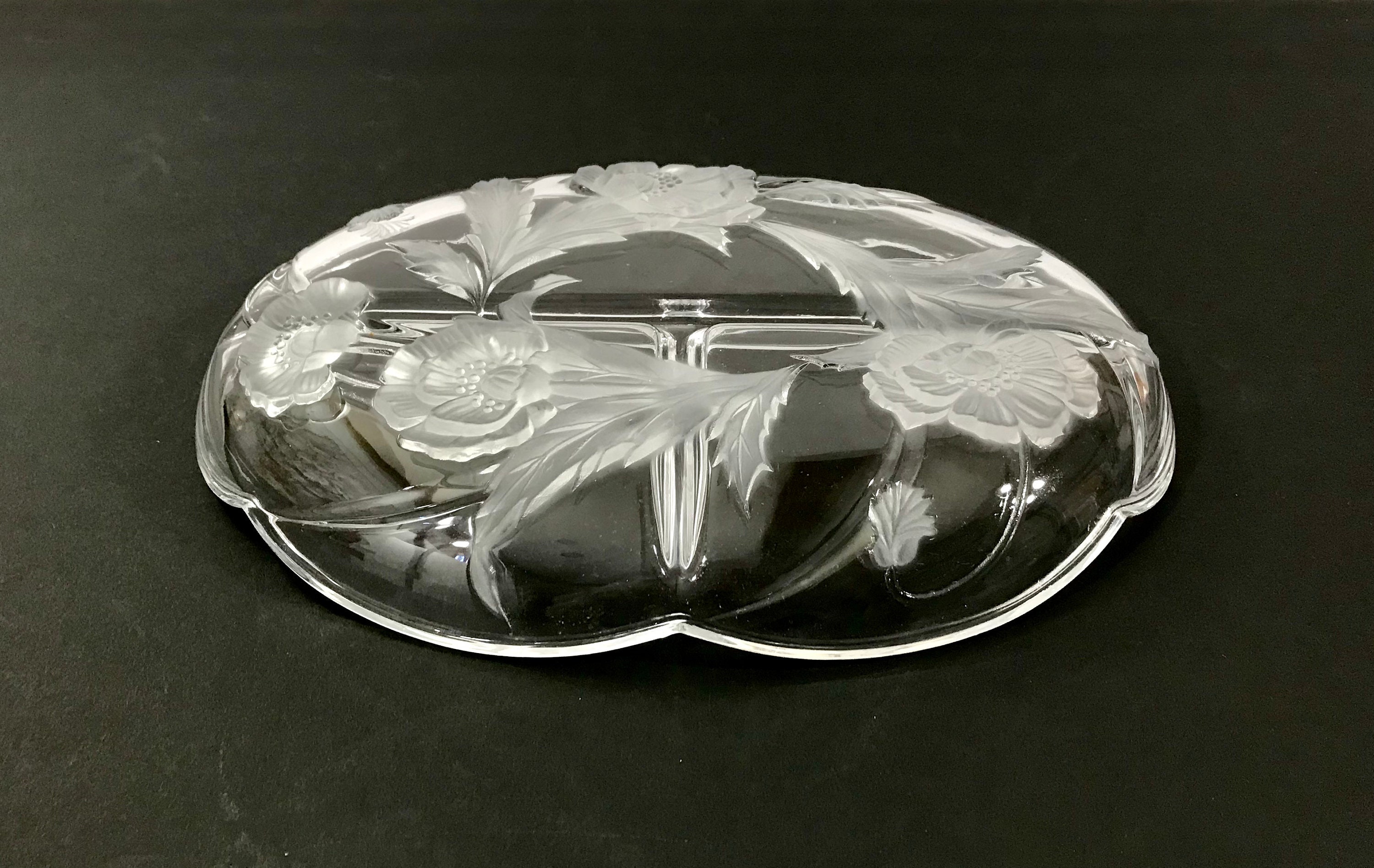Vintage Mikasa Heavy Crystal Glass Tray Entertaining, Holiday Divided ...