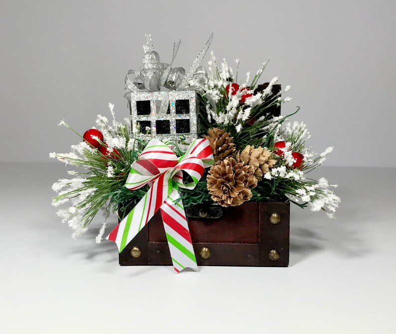 Small Wooden Chest Box Christmas Present Decoration Mini - Etsy