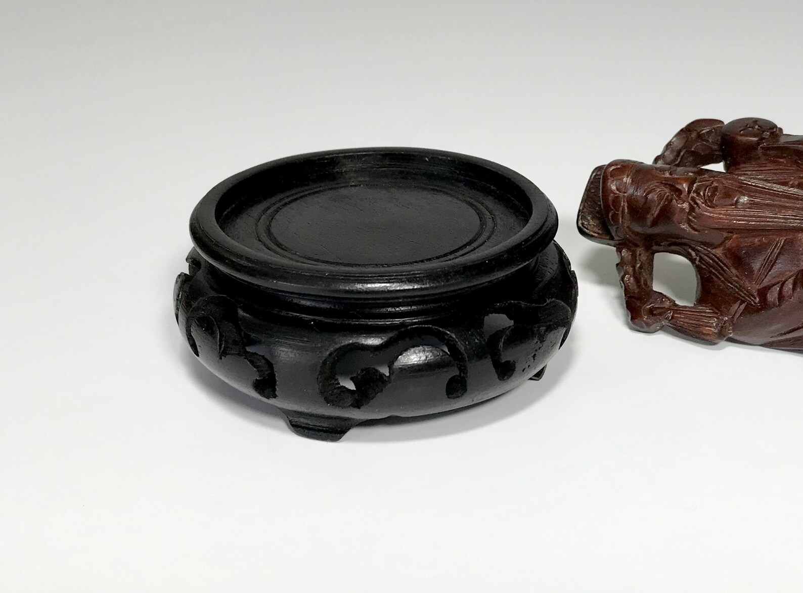 Vintage Hand Carved Teak Wood Statue Chinese Philosopher | Etsy