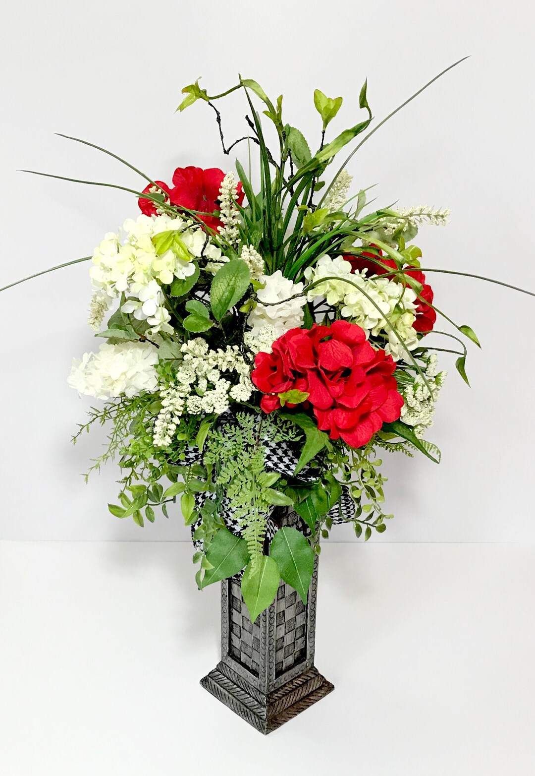 Floral Candlestick Candleholder Tall Flower Arrangement, Centerpiece ...