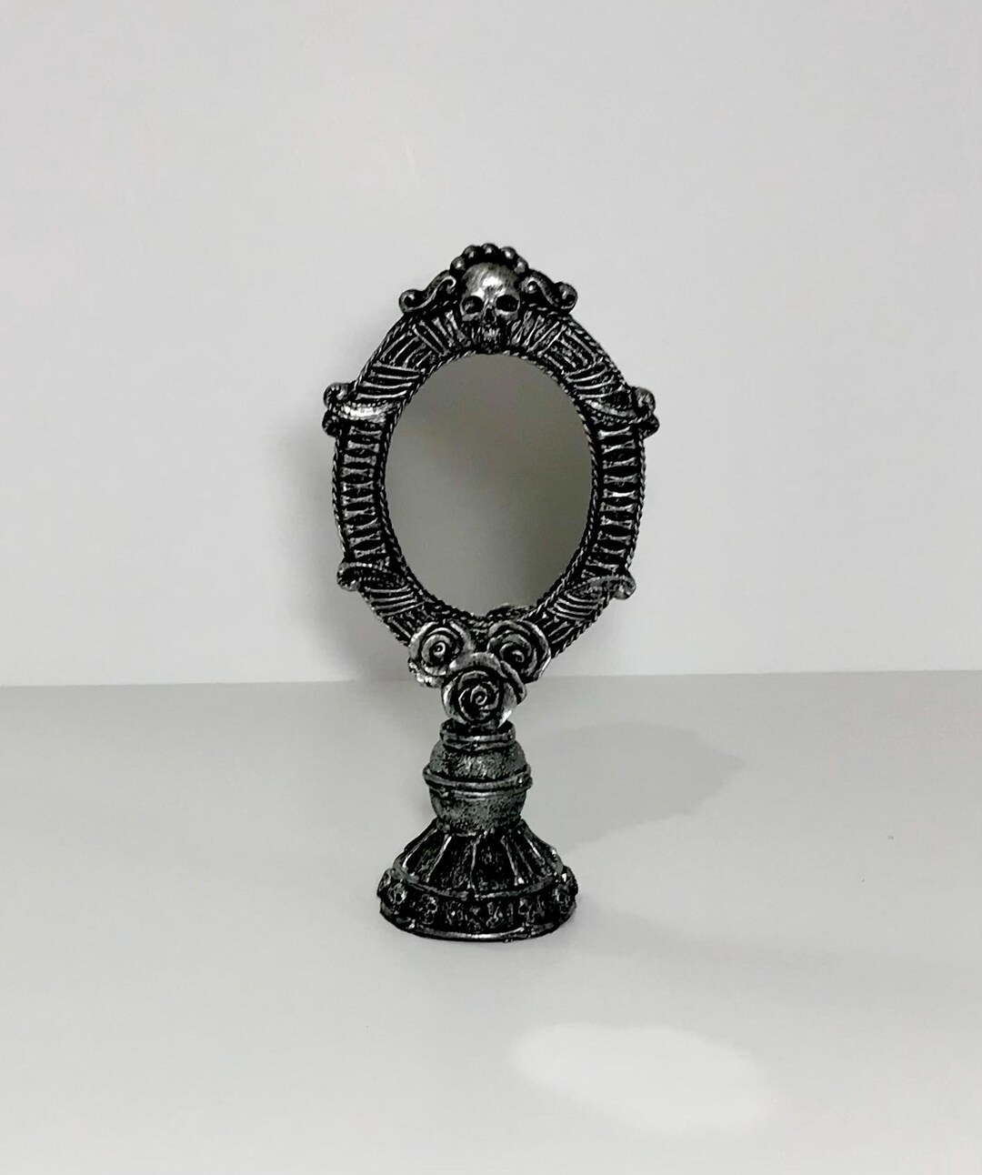 Gothic Halloween Pedestal Vanity Hand Held or Table Mirror, Spooky ...
