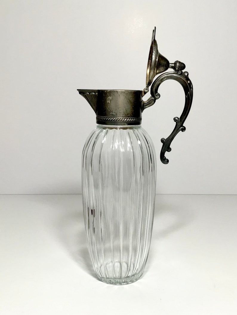 Vintage EAPG Glass Pitcher Ewer Decanter Pressed Glass - Etsy