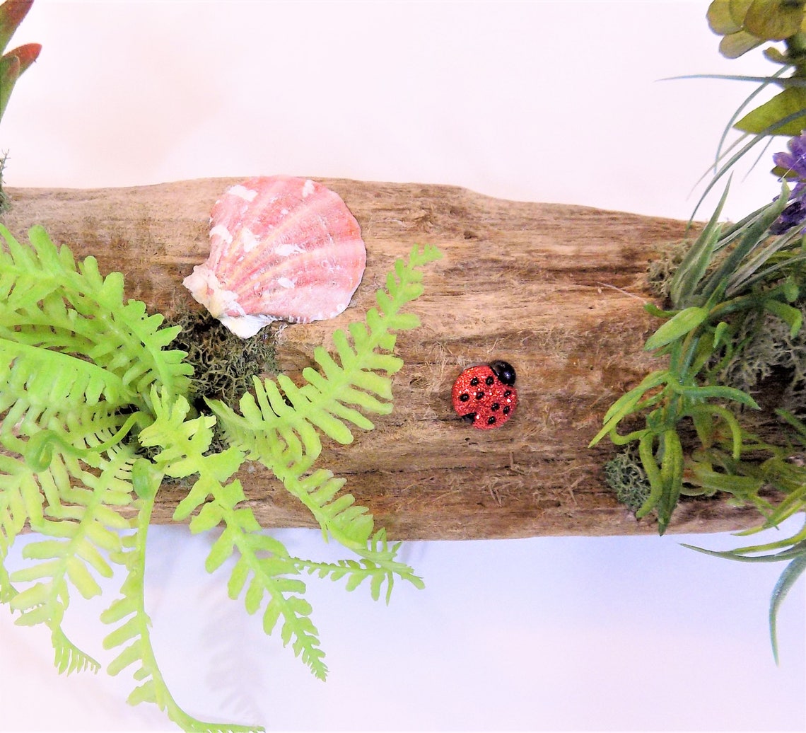 Driftwood Art Floral Arrangement, Driftwood Art Display, Unique ...