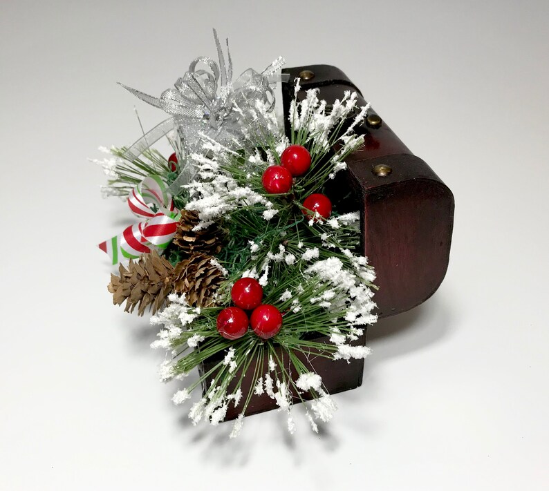 Small Wooden Chest Box Christmas Present Decoration Mini - Etsy