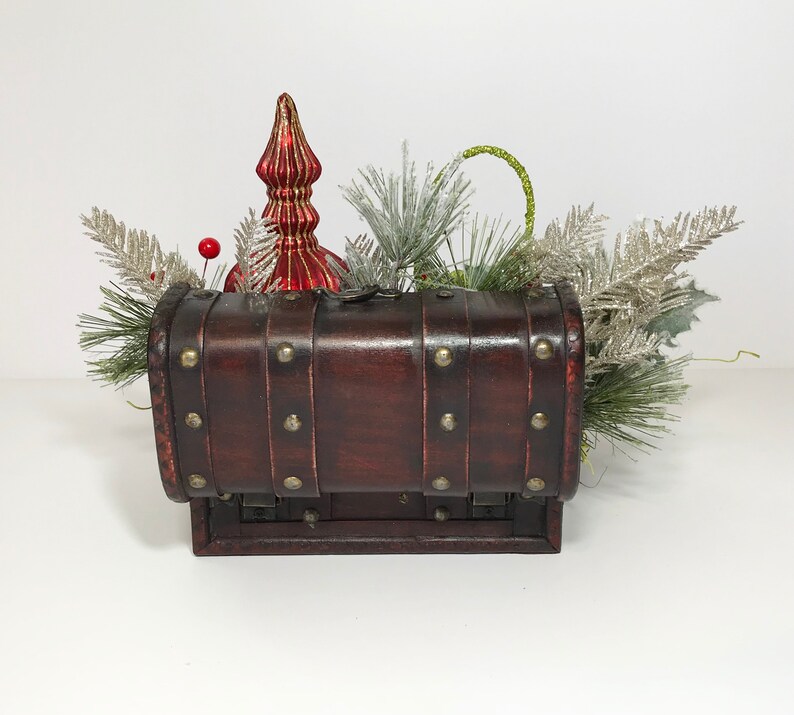 Small Wooden Chest Christmas Decorations Wood Box Mini - Etsy