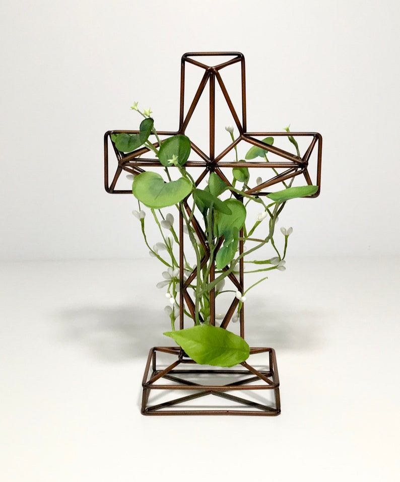 Small Art Metal Cross 3 Dimensional Open Design Cross | Etsy