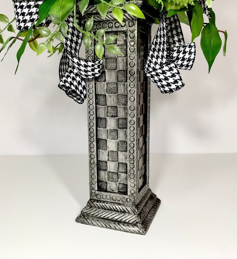 Floral Candlestick Candleholder Tall Flower Arrangement | Etsy