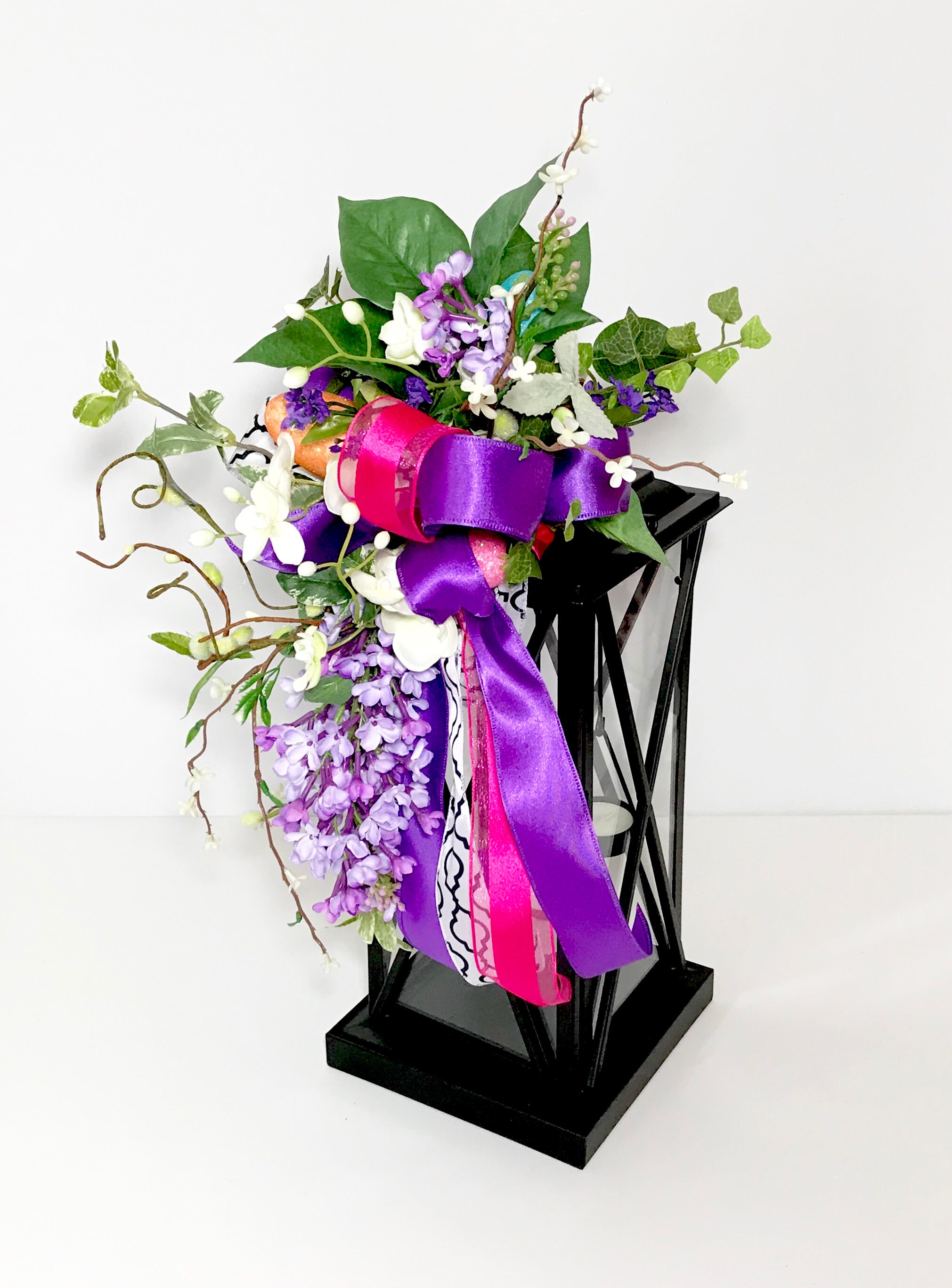 Spring Floral Lantern Swag Easter Eggs Swag Spring Lantern | Etsy