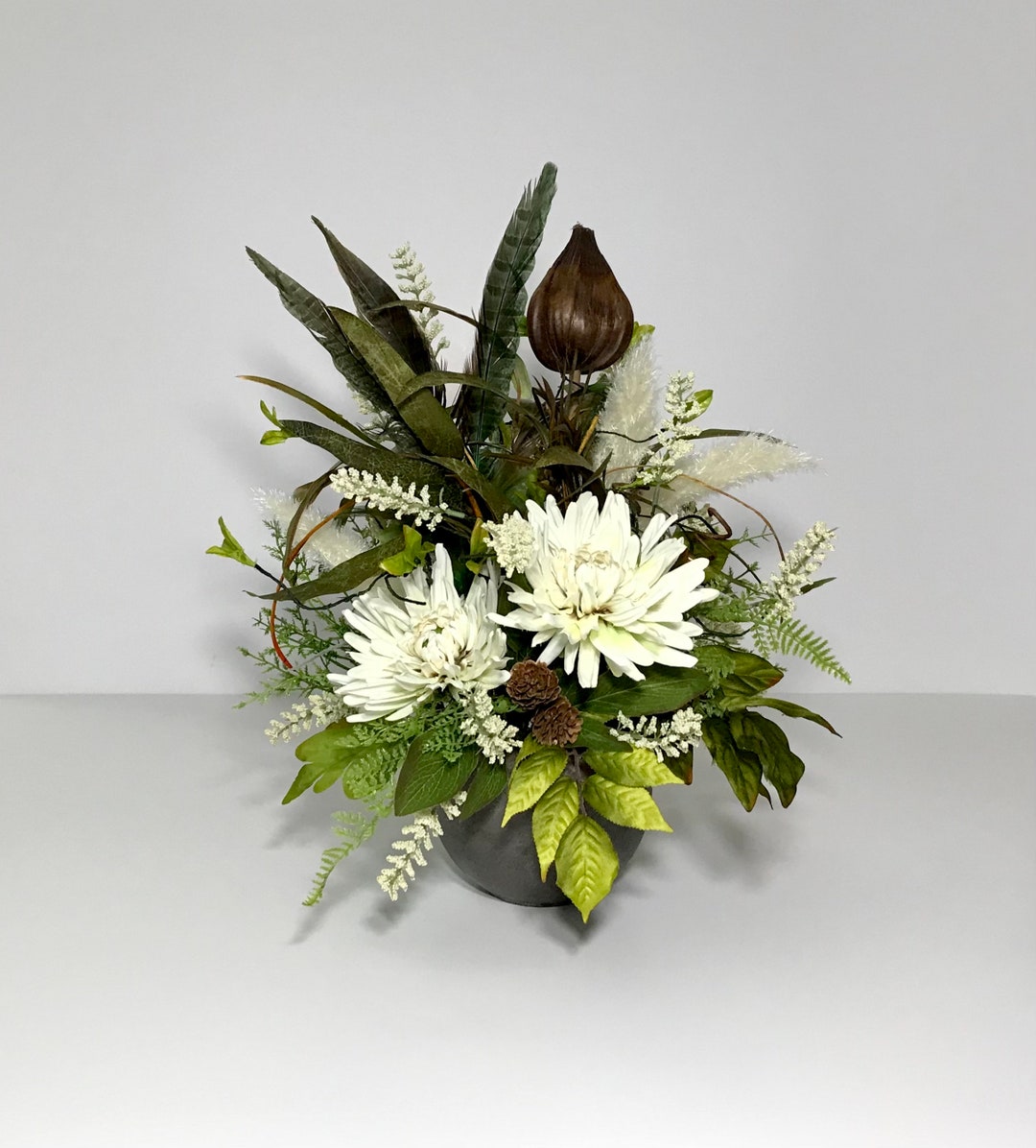 Everyday Floral Arrangement Formal Centerpiece, Earth Tone Arrangement ...