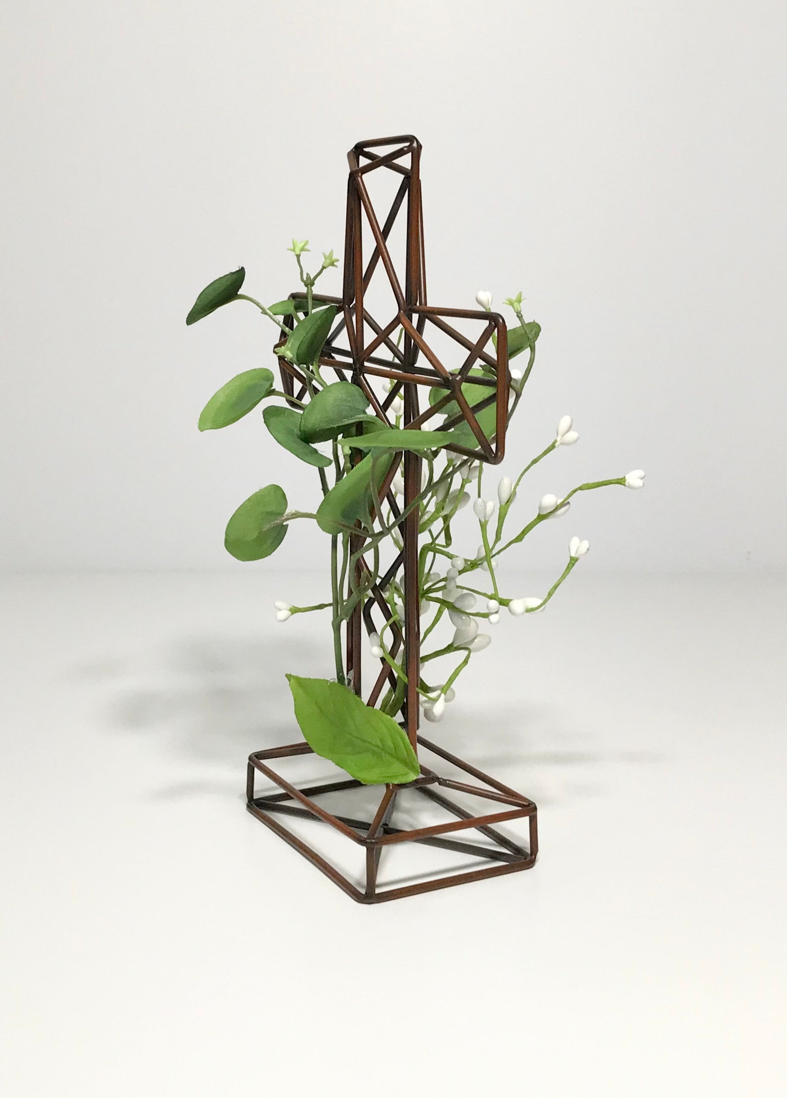 Small Art Metal Cross 3 Dimensional Open Design Cross | Etsy