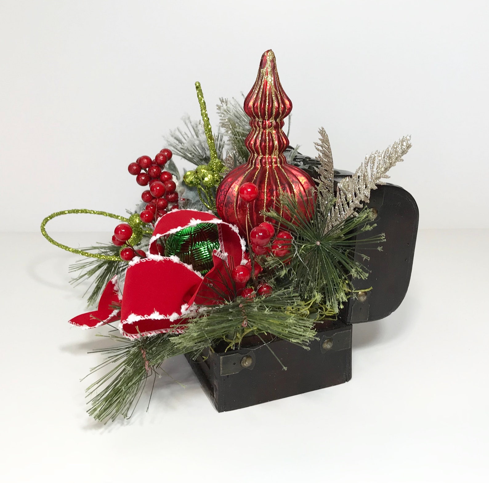 Small Wooden Chest Christmas Decorations Wood Box Mini - Etsy