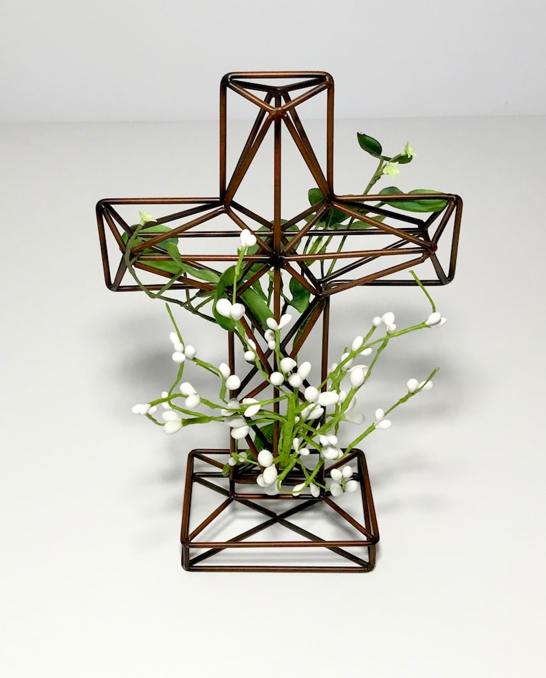 Small Art Metal Cross 3 Dimensional Open Design Cross | Etsy