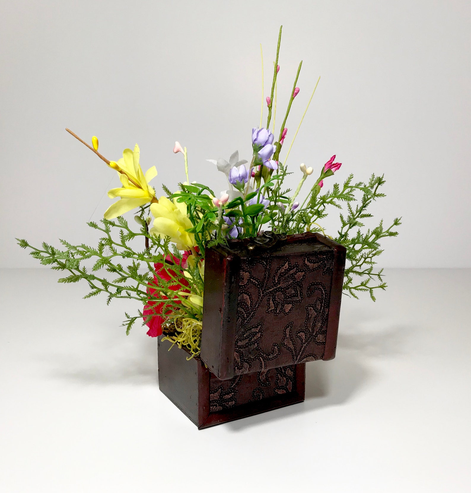 Spring Flowers Small Wooden Decorative Chest Spring Flower - Etsy