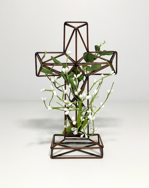 Small Art Metal Cross 3 Dimensional Open Design Cross | Etsy