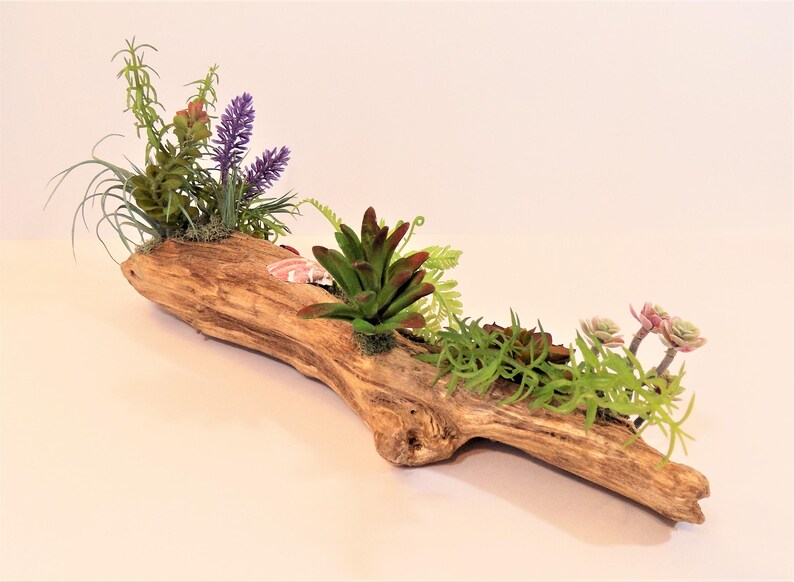 Driftwood Art Floral Arrangement, Driftwood Art Display, Unique ...
