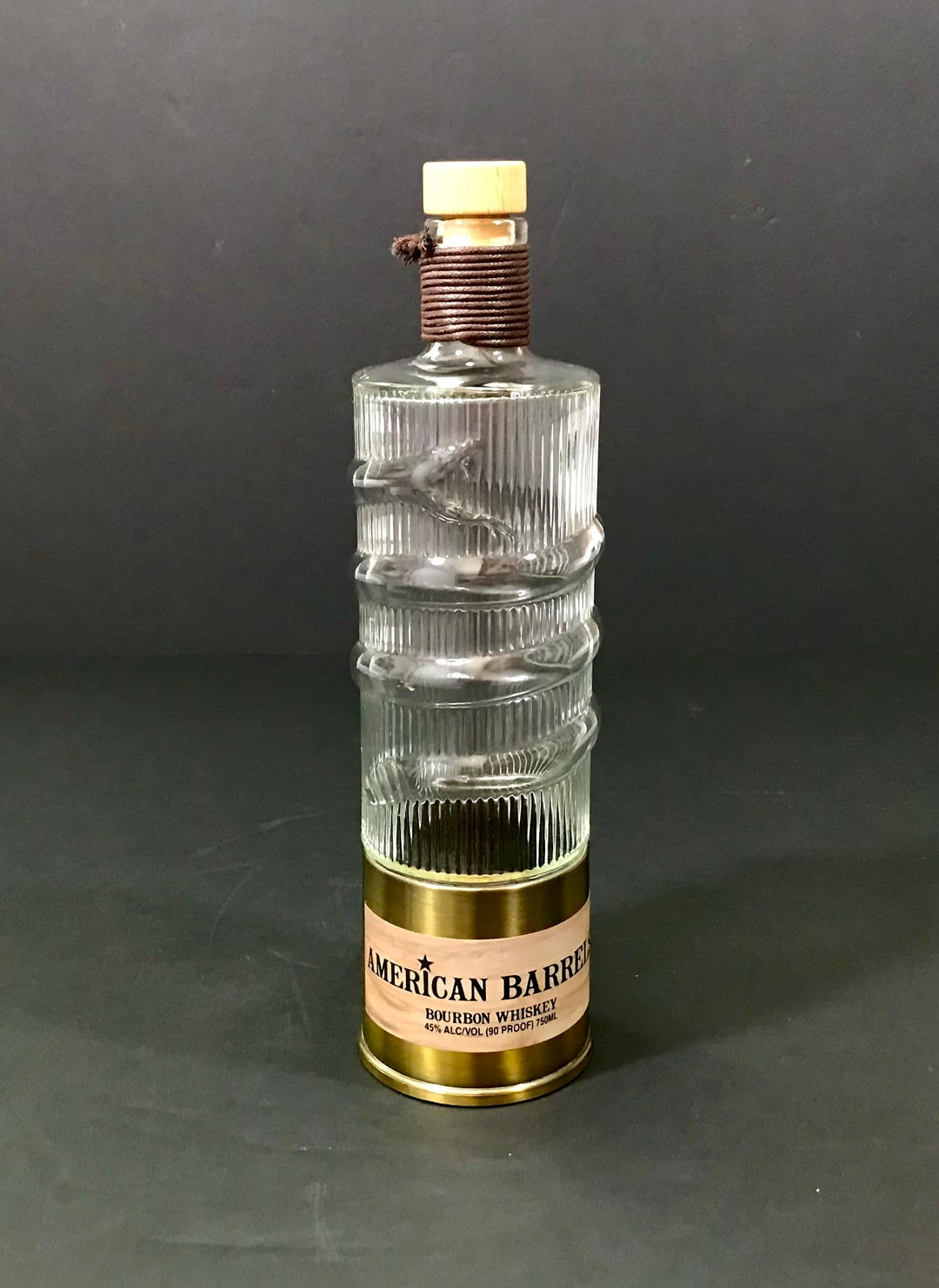 Vintage American Barrels Whiskey, Rattlesnake Wrapped Around Shotgun ...