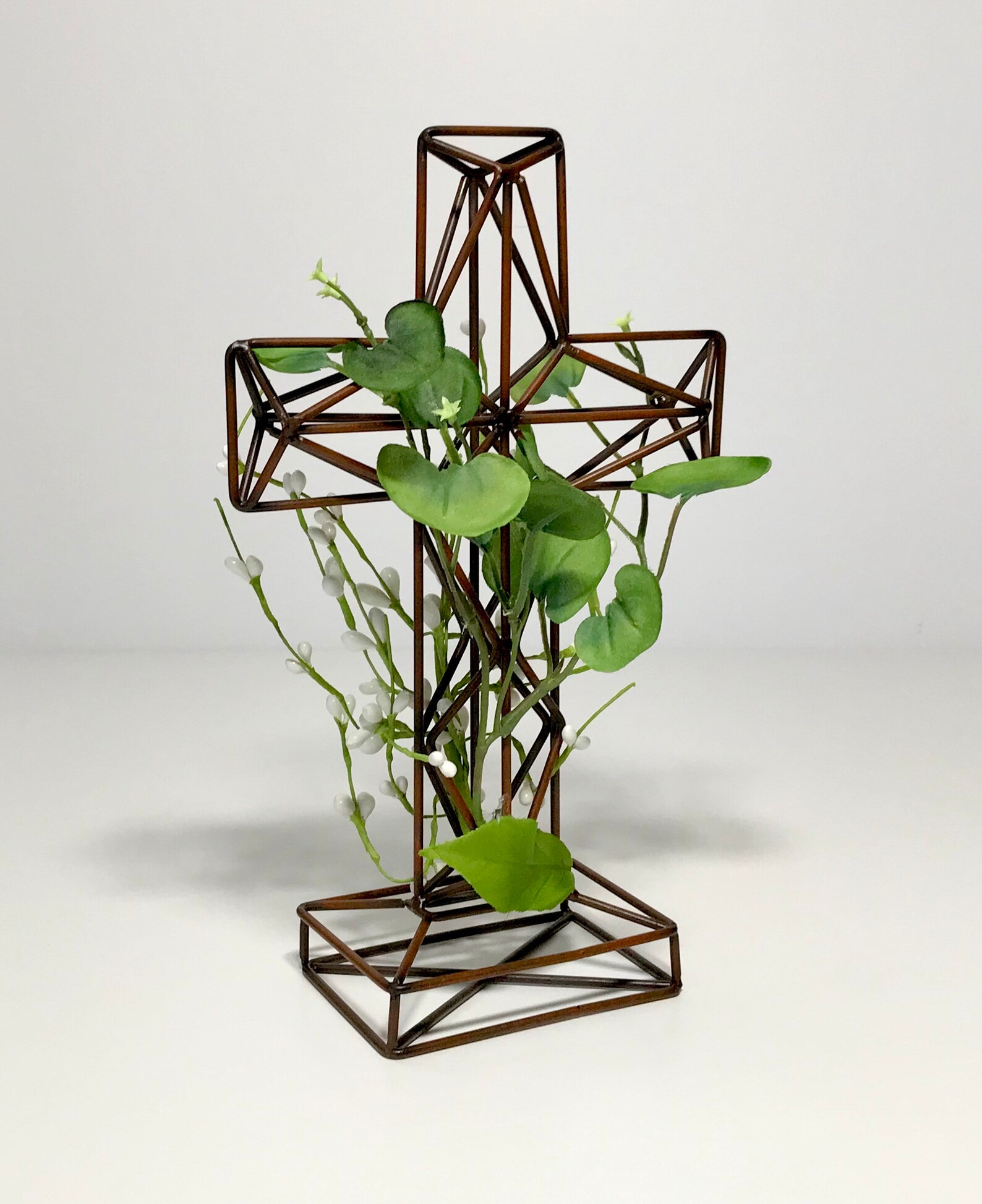 Small Art Metal Cross 3 Dimensional Open Design Cross | Etsy