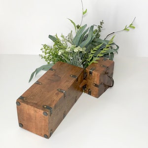 Wooden Box Floral Greenery Tall Arrangement, Year Around Novelty ...