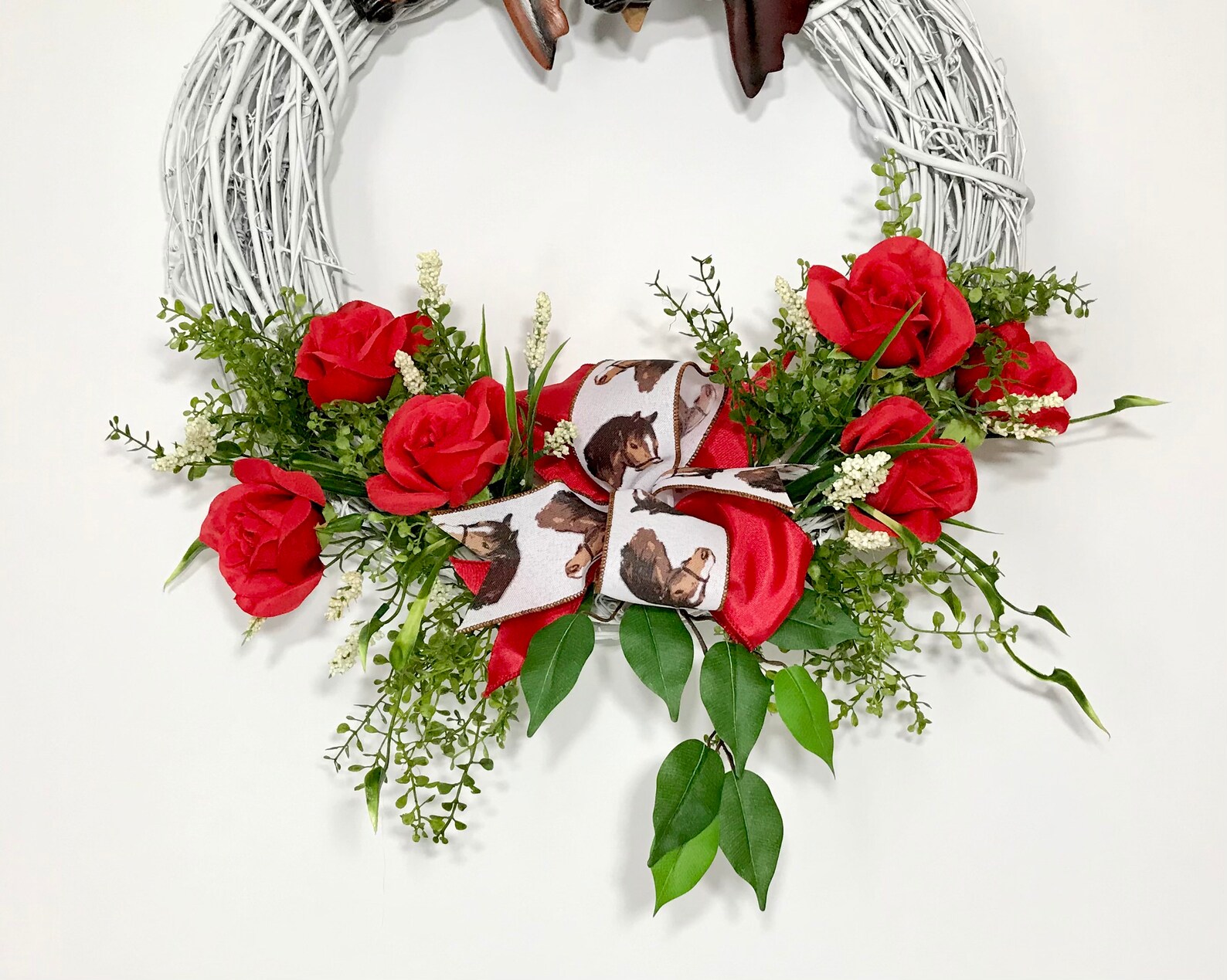 Kentucky Derby Horse Grapevine Wreath, Run for the Roses Derby Party ...