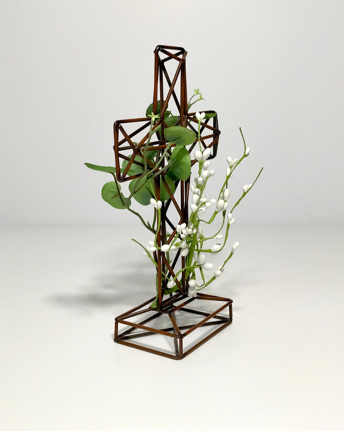 Small Art Metal Cross 3 Dimensional Open Design Cross | Etsy