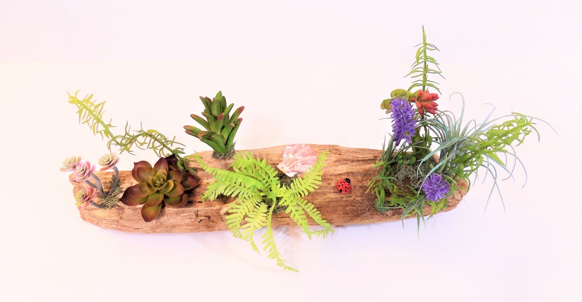 Driftwood Art Floral Arrangement, Driftwood Art Display, Unique ...