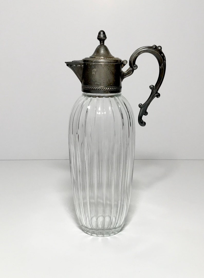 Vintage EAPG Glass Pitcher Ewer Decanter Pressed Glass - Etsy