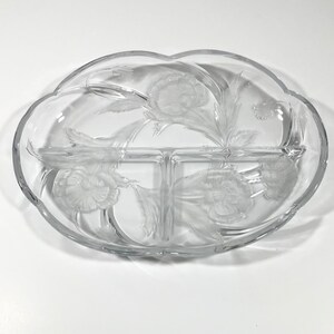 Vintage Mikasa Heavy Crystal Glass Tray Entertaining, Holiday Divided ...