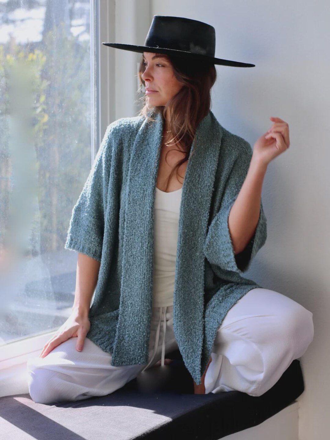 PRICE DROP • Warehouse Clearance SALE • Kimono Shawl: Boucle’ Knitted ...