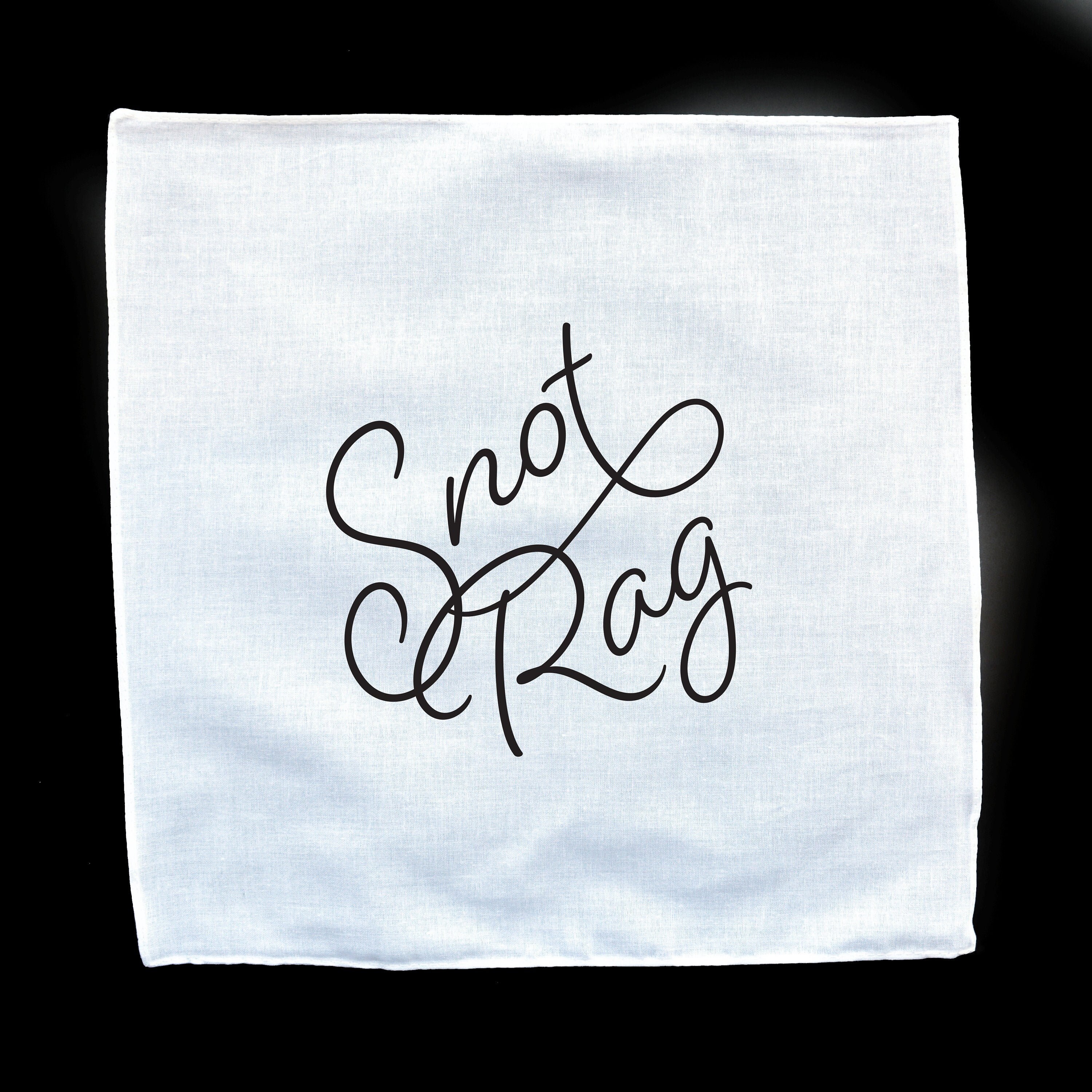 Snot Rag Mens Handkerchief White cotton straight edge | Etsy