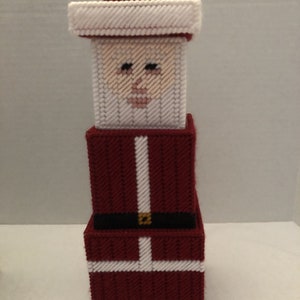 Santa Claus, Christmas Decoration, Stacking Boxes, Plastic Canvas - Etsy