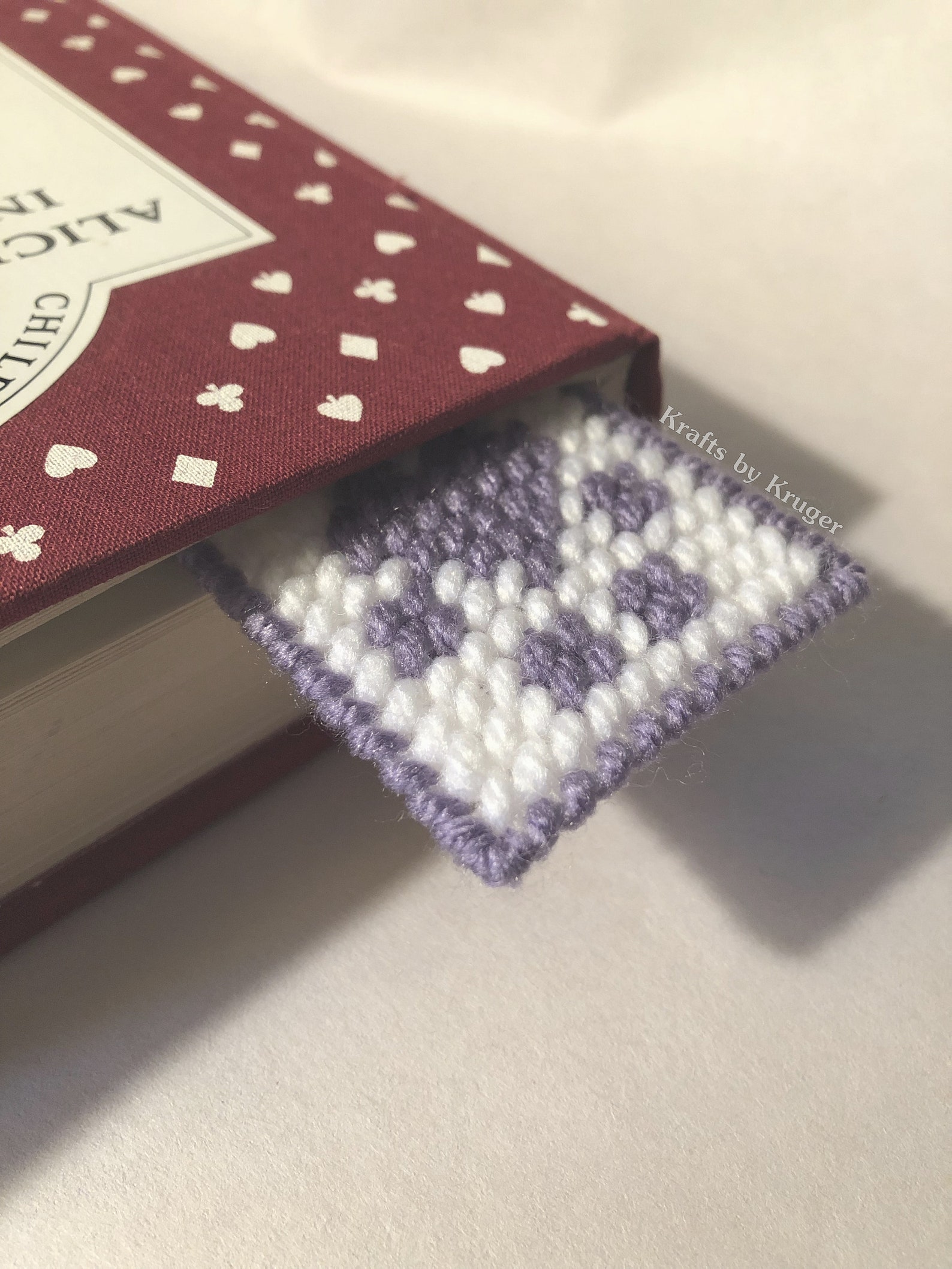 Purple Paw Bookmark Four Paw Design Yarn on Plastic Canvas - Etsy Canada