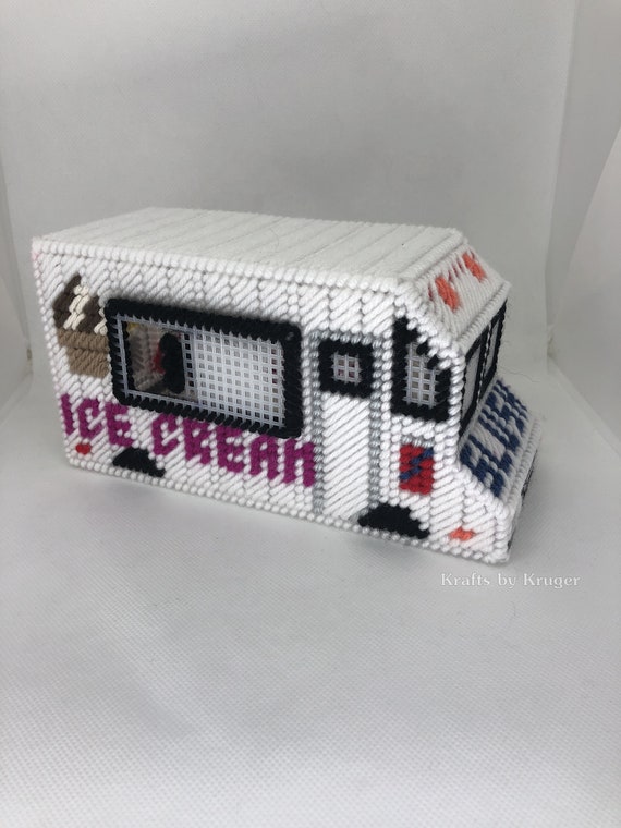 Ice Cream Truck Plastic Canvas Coin Bank - Etsy