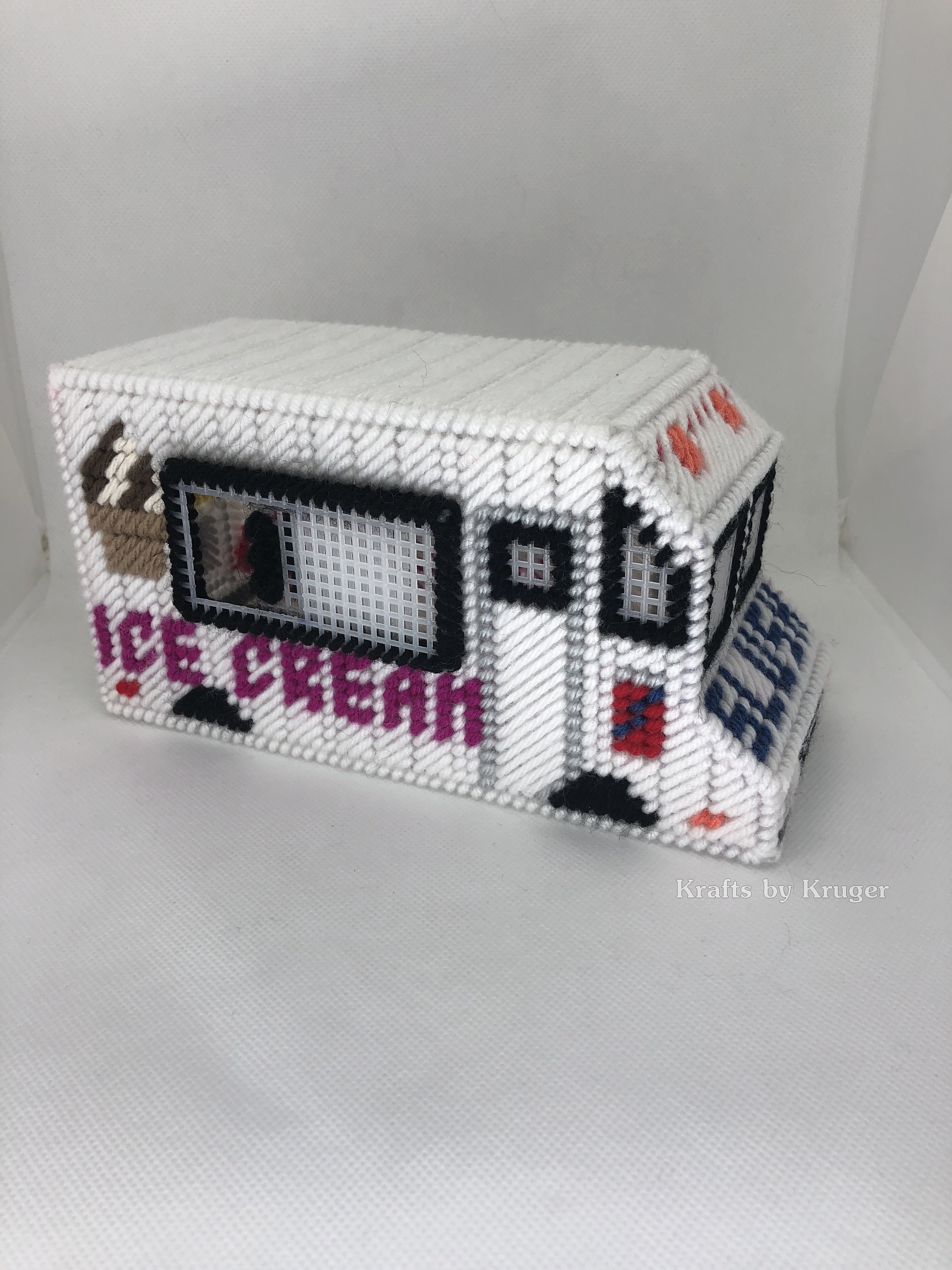 Ice Cream Truck Plastic Canvas Coin Bank - Etsy