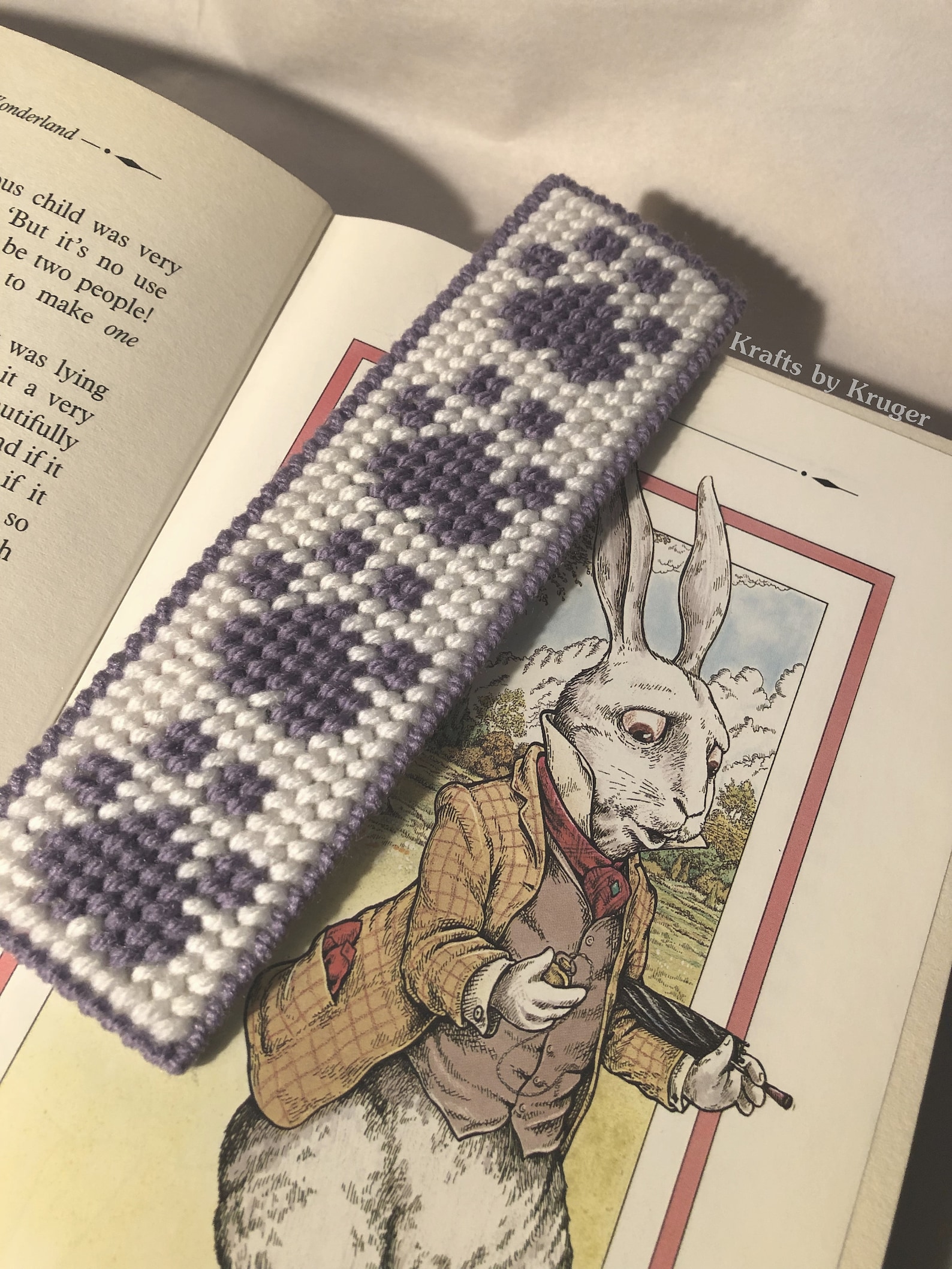 Purple Paw Bookmark Four Paw Design Yarn on Plastic Canvas - Etsy Canada