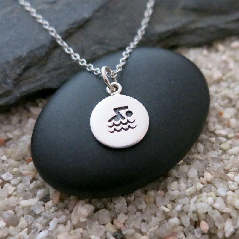 Swimmer Necklace - Etsy