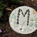 Monogram Stepping Stone W/ Personalized Initial, River Rock Mosaic ...
