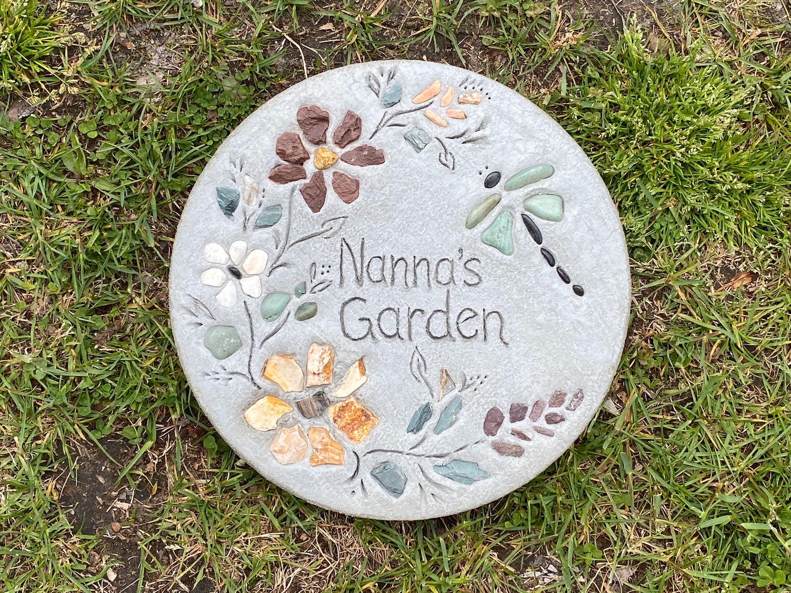 Engraved Grandma's Garden Stepping Stone Personalized - Etsy