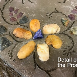 Monogram Stepping Stone W/ Personalized Initial, River Rock Mosaic ...