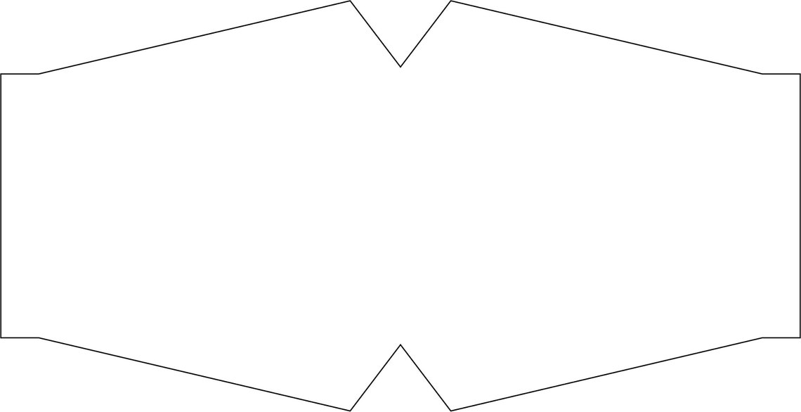 Face Mask Sewing Sew Pattern Template Design Outline Guideline 3 ...