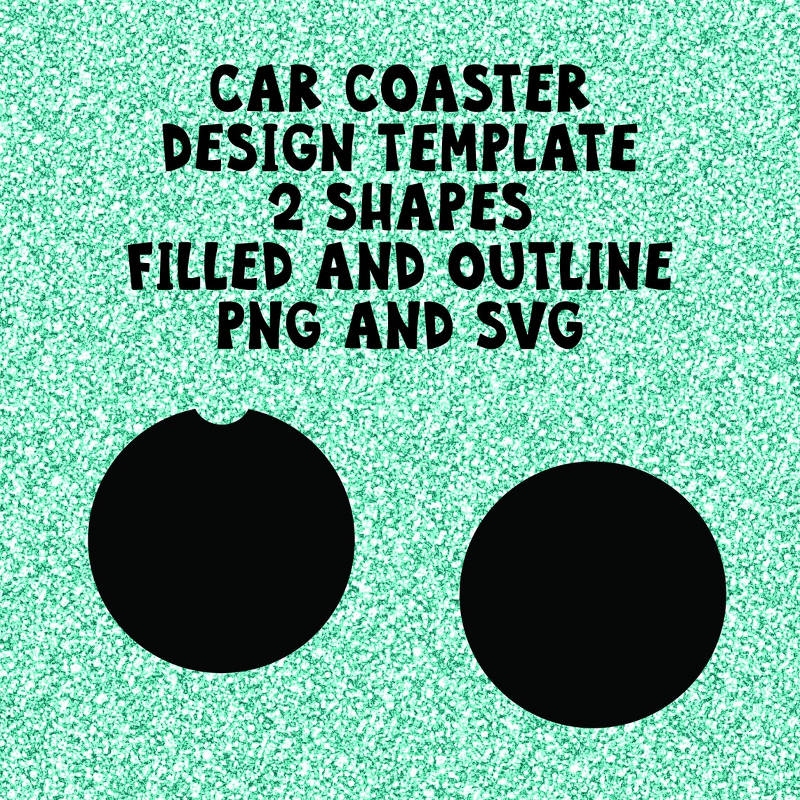 Car Coaster Blank Template for Sublimation Design Outline - Etsy