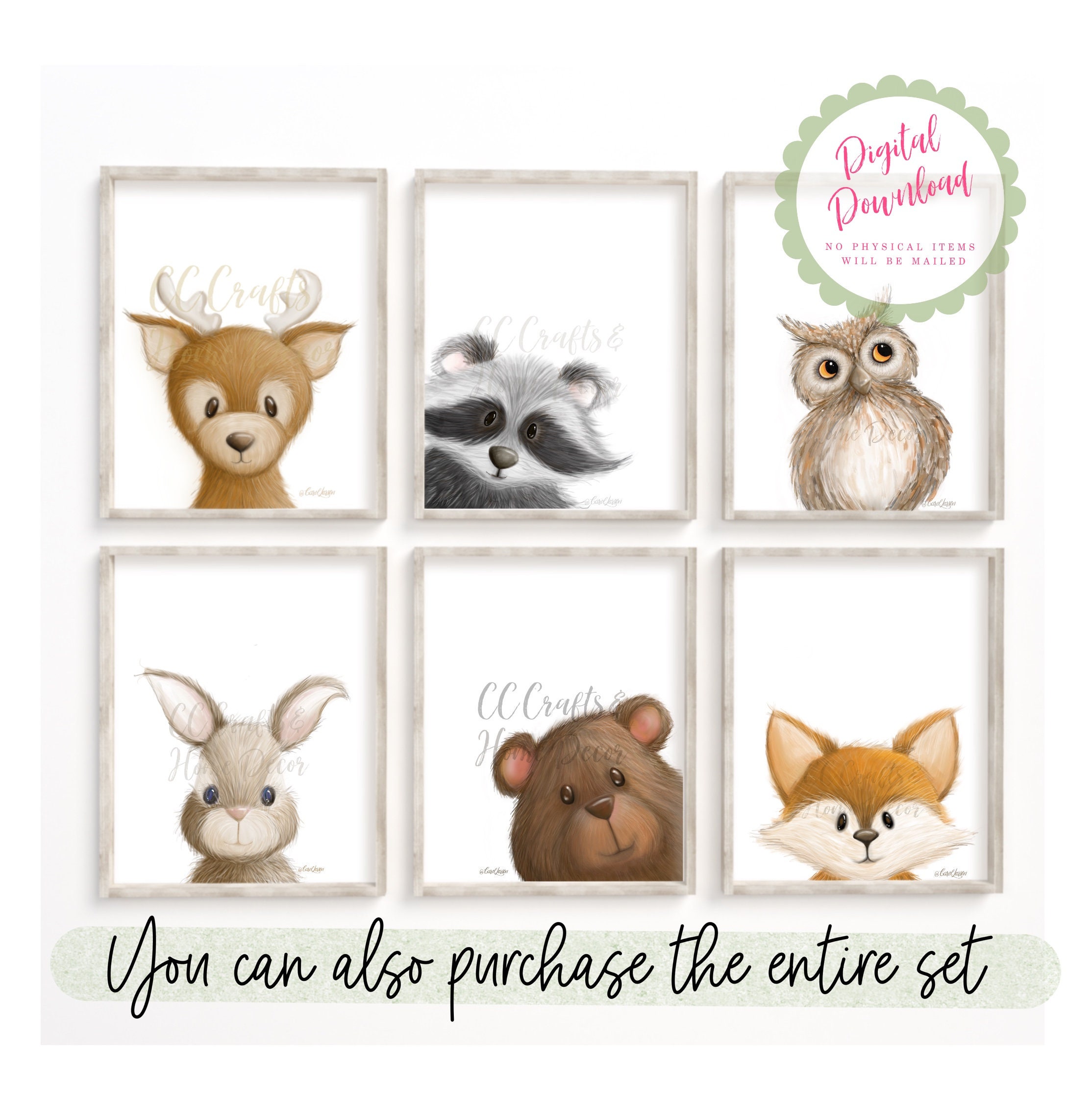 INSTANT DIGITAL DOWNLOAD Cute Owl Woodland Animal Theme - Etsy Canada
