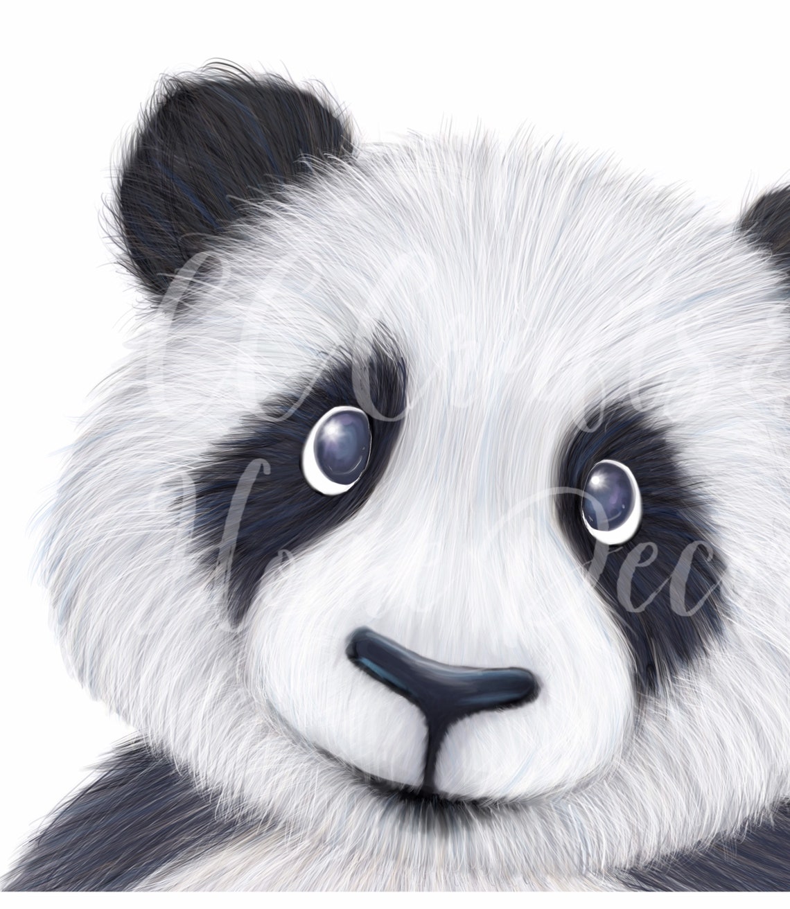 Panda Bear Art Print Nursery Decor - Etsy