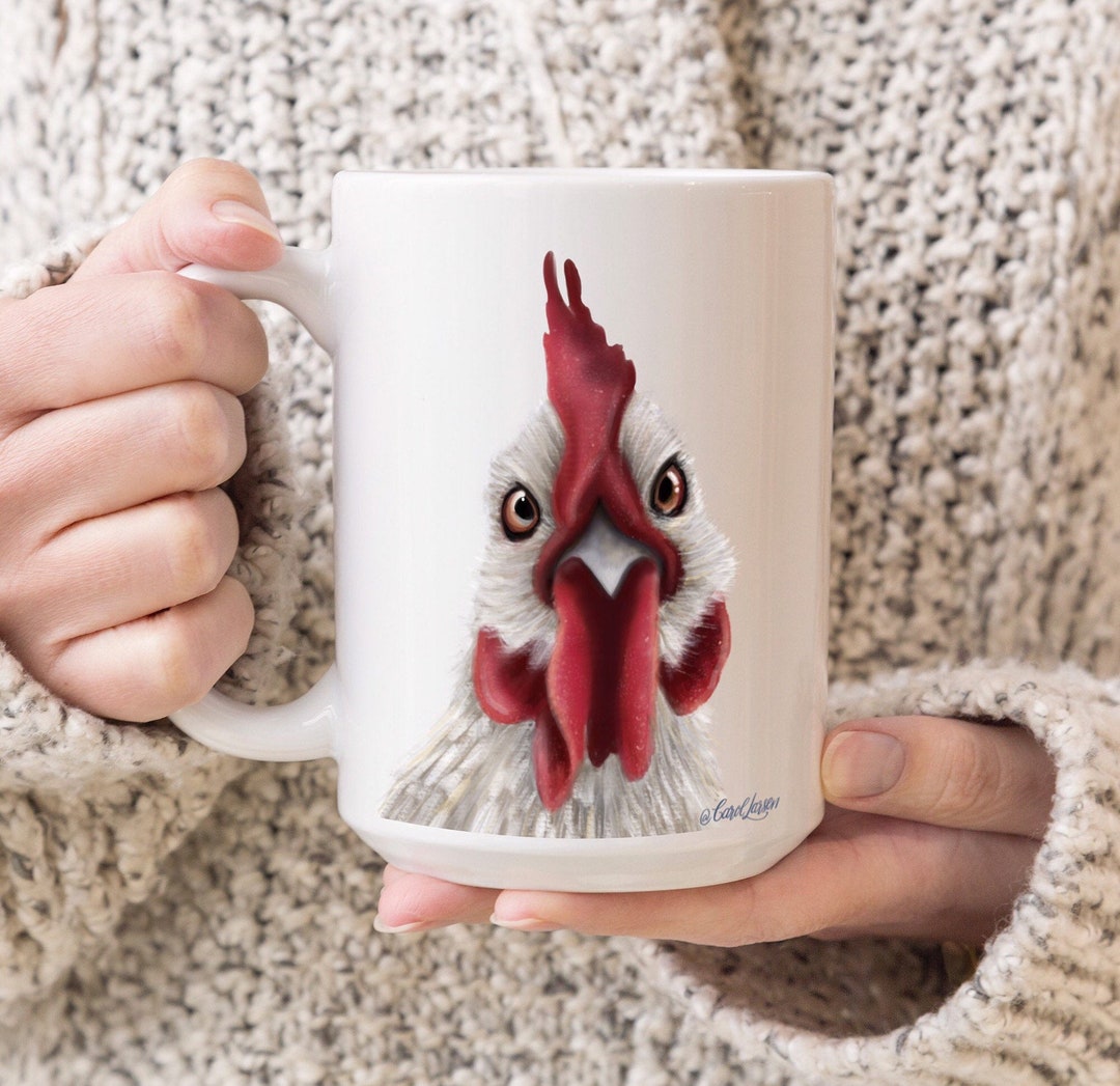 Chicken Coffee Tea Ceramic Mug, Farmhouse Chicken Lover Gift. Great ...