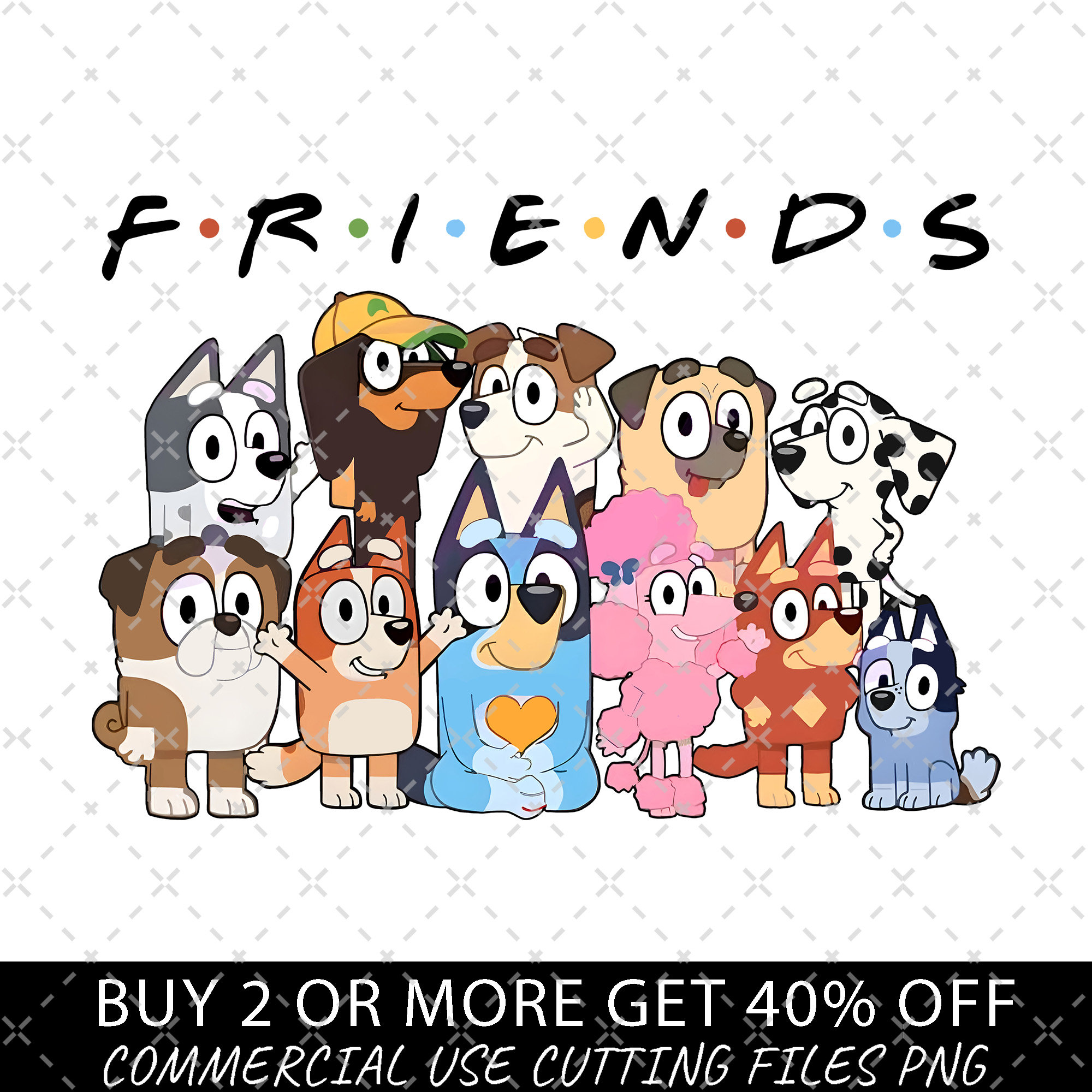 Bluey Friends Png, Bluey Friends Descarga instantánea Png, Listo para ...