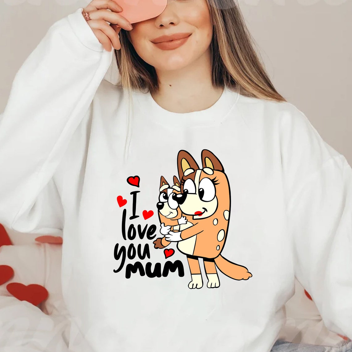 Bluey te amo mamá png, amigos de bluey png, png de bluey, png de ...