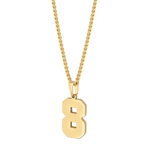 Number Pendant & Chain, Gold Necklace Set, Baseball and Sports Team ...