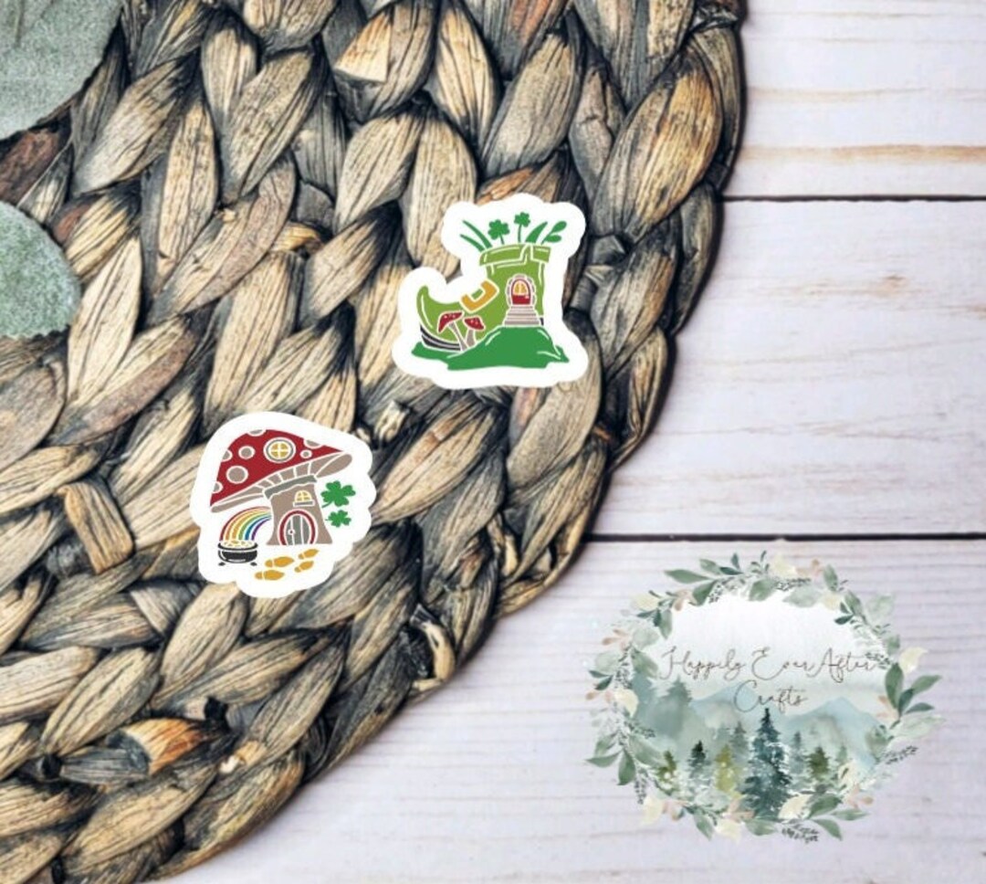 Leprechaun House Mini Stickers, Luck Stickers, iPad Stickers, Water ...