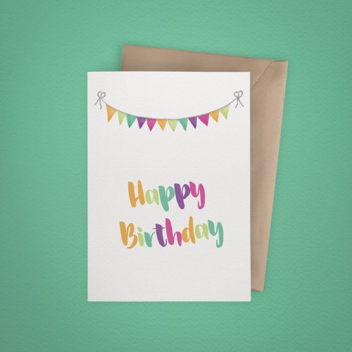 Colorful Birthday Card - Etsy