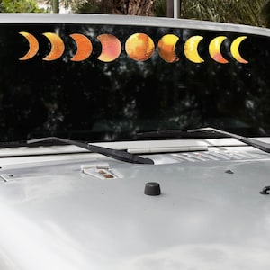 Holographic Moon Phase Decal, Holographic Moon Decal, Crescent Moon ...