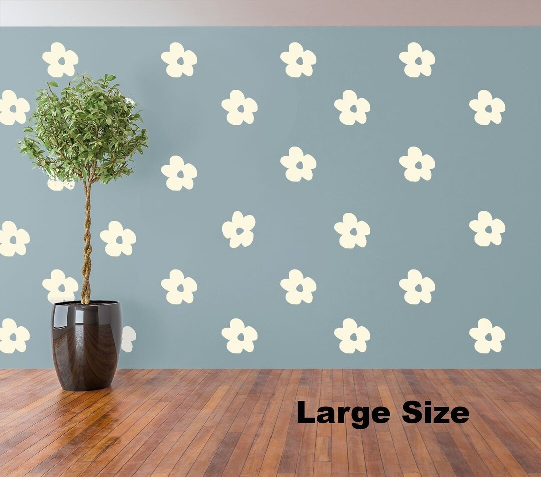 Flower Wall Decal Sets, Removable Decals, Daisy Decal Flower Stickers ...